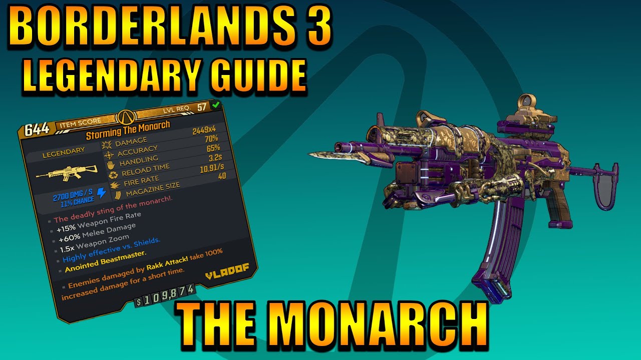 Borderlands 3: The Monarch Legendary Weapon Guide - YouTube