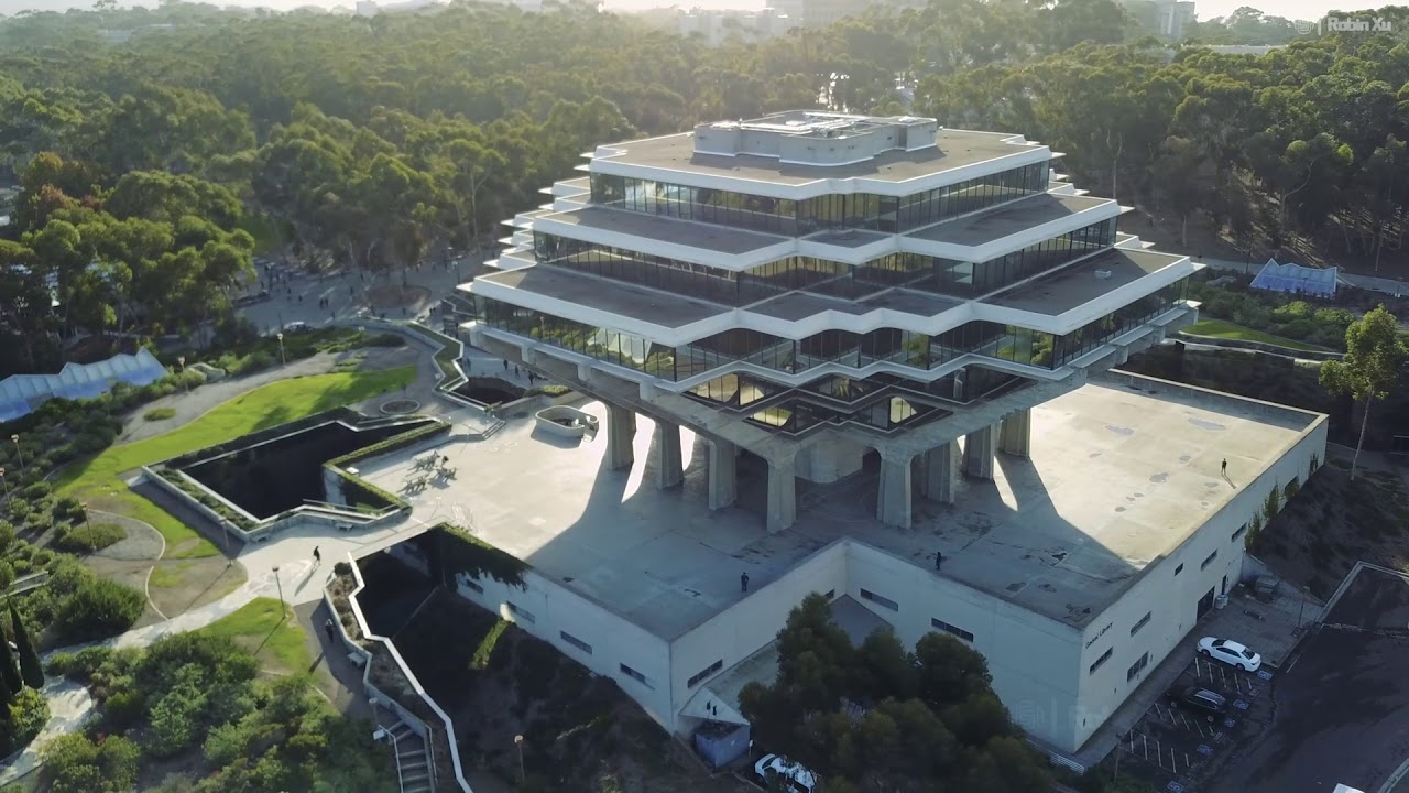 UCSD Geisel Library Pitching - flying drone - YouTube