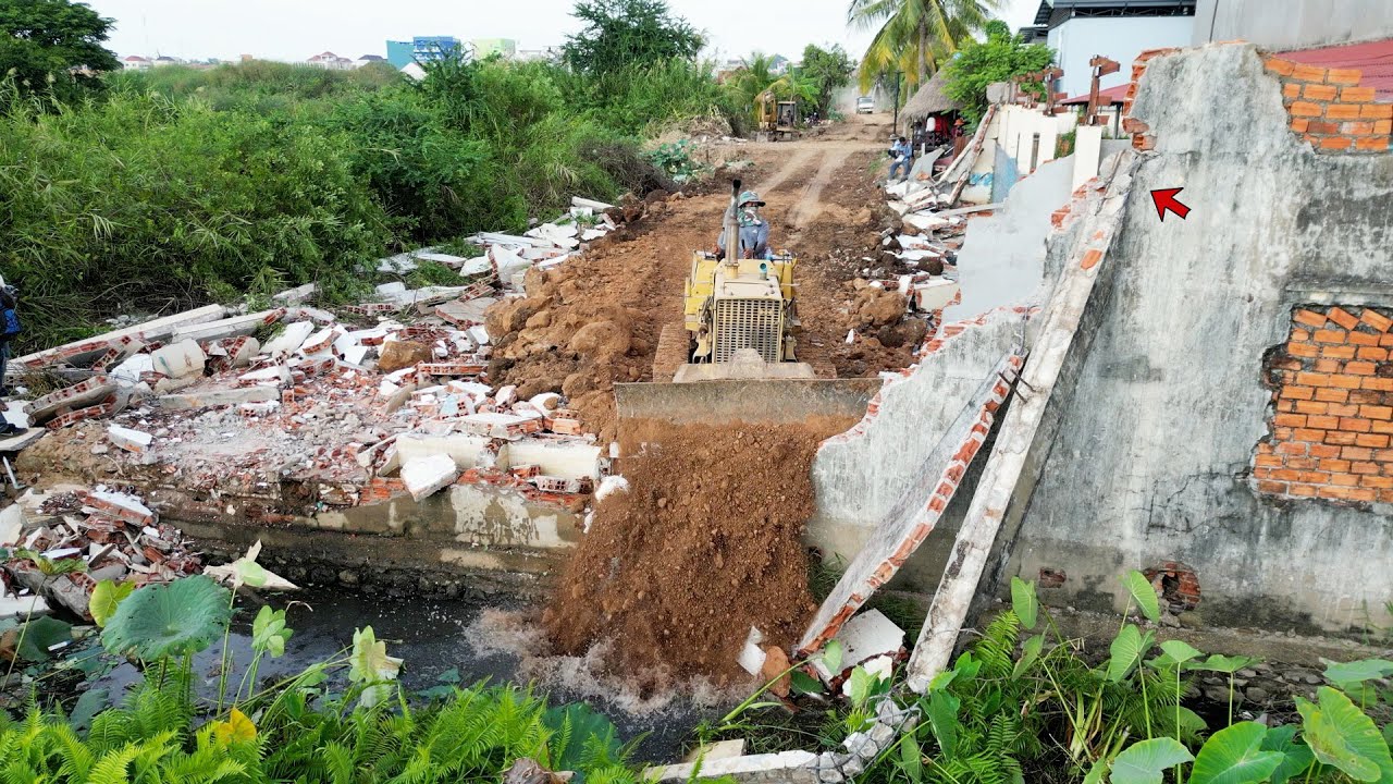 Opening Incredible project of Rebuilding Road Crossing Abandoned House ...