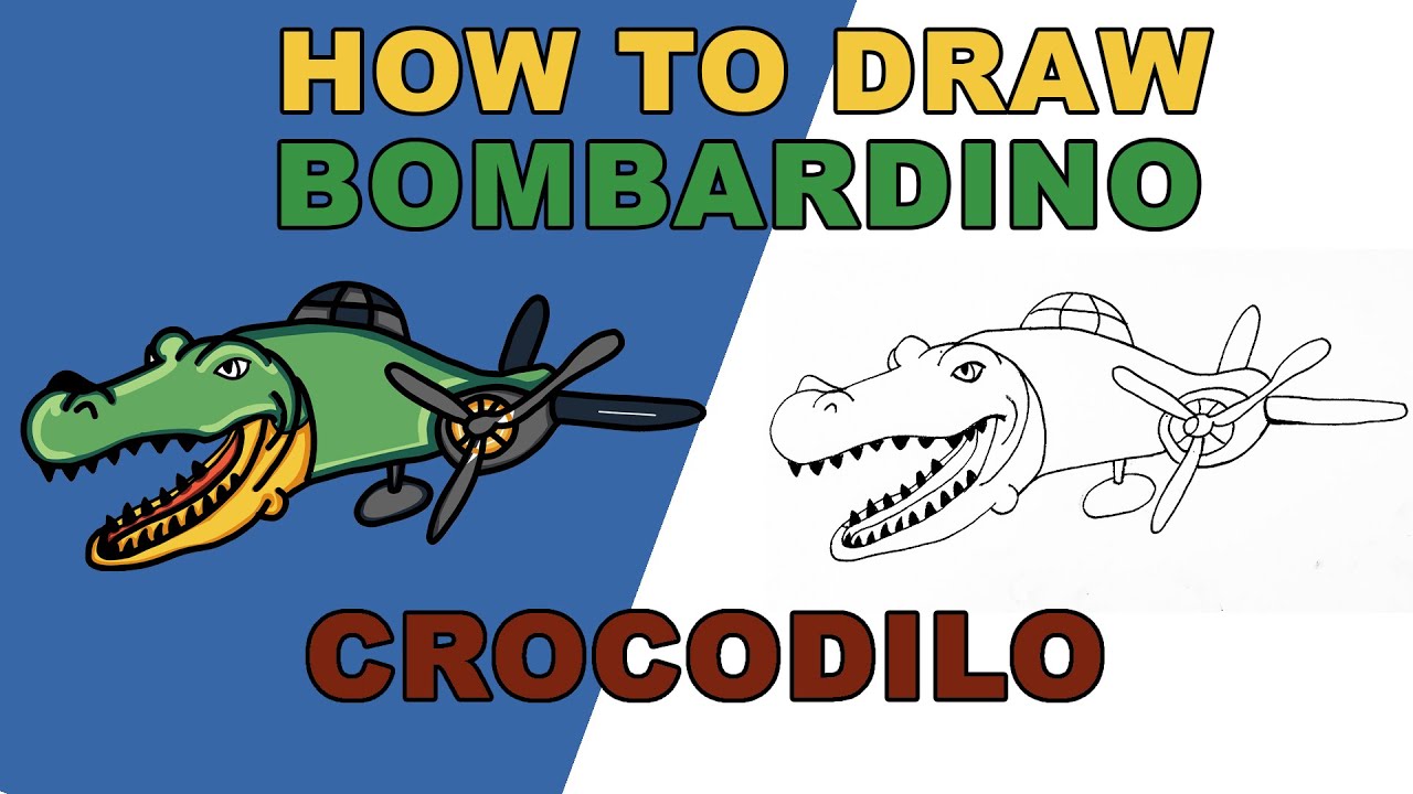 How to Draw Bombardino Crocodilo - YouTube