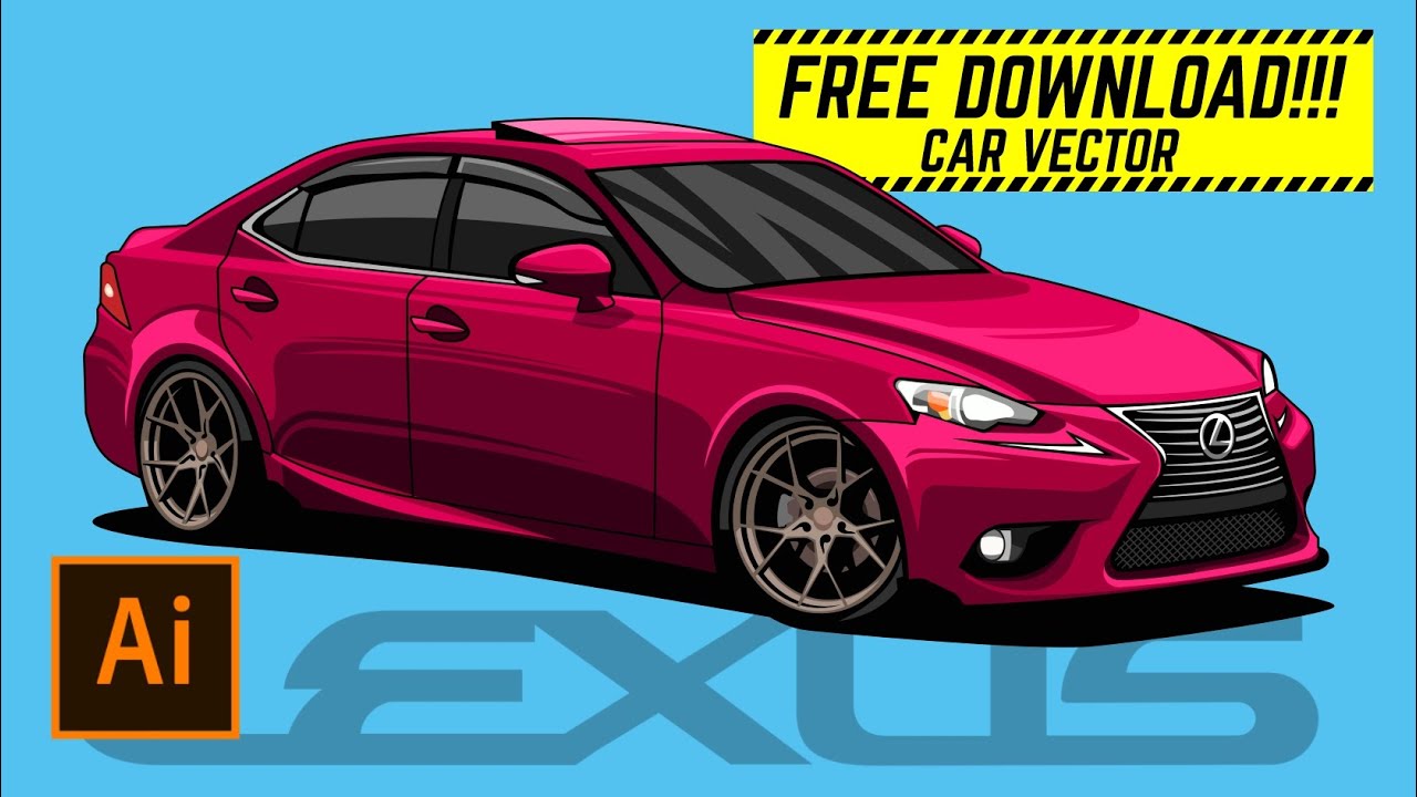 LEXUS CAR VECTOR ADOBE ILLUSTRATOR TUTORIAL - YouTube
