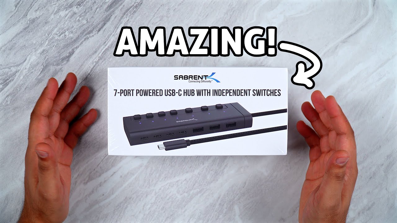 SABRENT's New USB C Hub 7 Port 20W Powered Hub with Switches | HB-3A4C ...