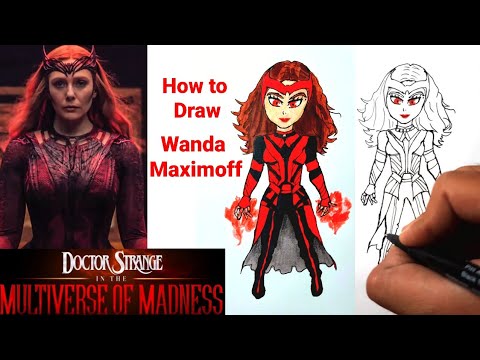How to Draw Wanda Maximoff - Scarlet Witch - Doctor Strange in the ...