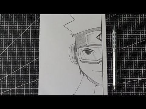 Anime sketch easy | how to draw kid Obito half face step-by-step ...