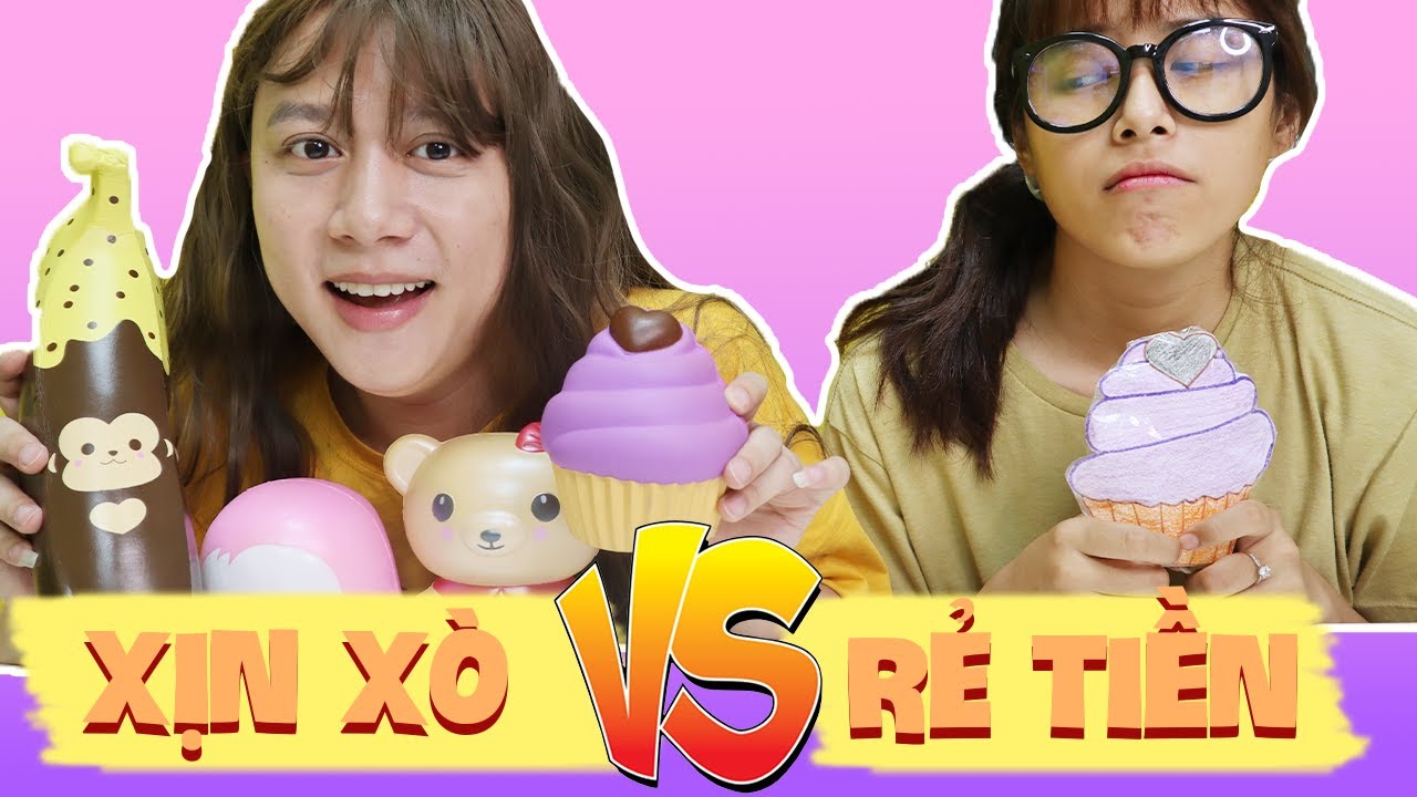 SQUISHY GIẤY NHÀ NGHÈO VS SQUISHY XỊN XÒ - Mai Mít Mật Tự Làm Squishy ...