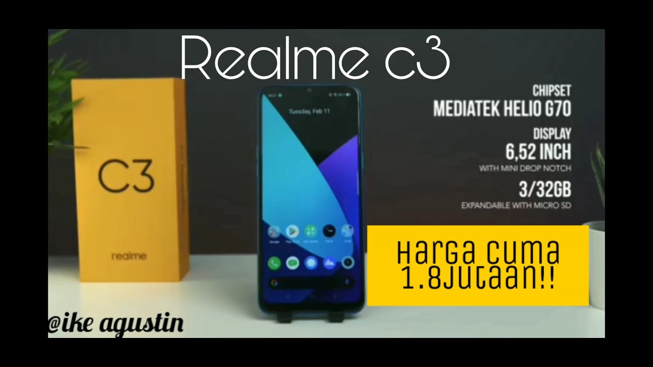 Unboxing realme C3 | HP sejutaan realme Pakai Chipset Gaming Helio G70 ...