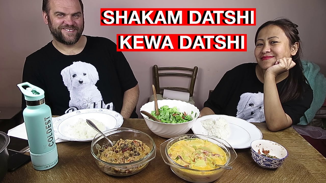 MUKBANG BHUTANESE STYLE SHAKAM DATSHI DRY BEEF WITH CHILI AND CHEESE ...
