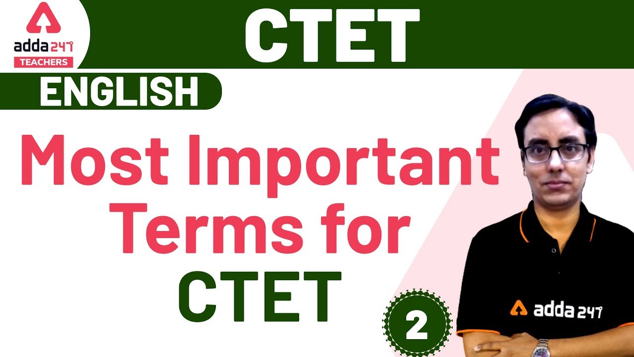 CTET-2020 | Most Important Terms for CTET (Part-2) | English for CTET ...