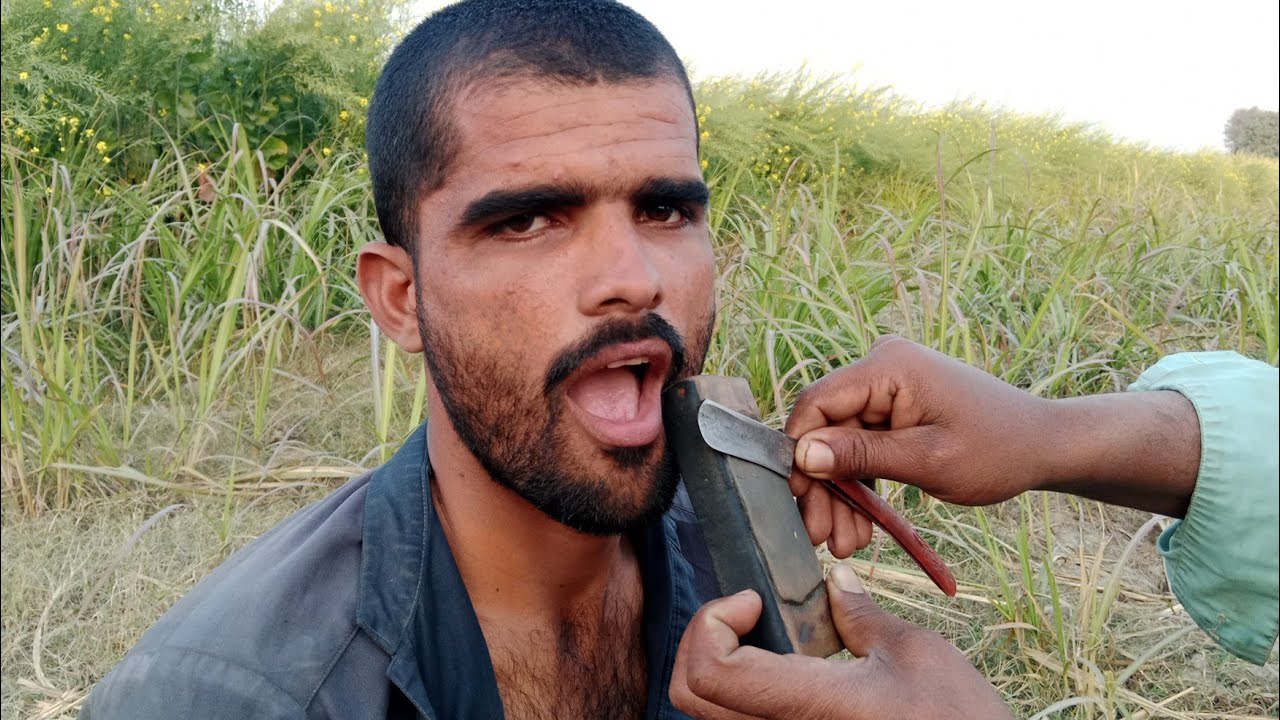 💈Full Authentic ASMR shave With Old Straight Razor 🪒 - YouTube