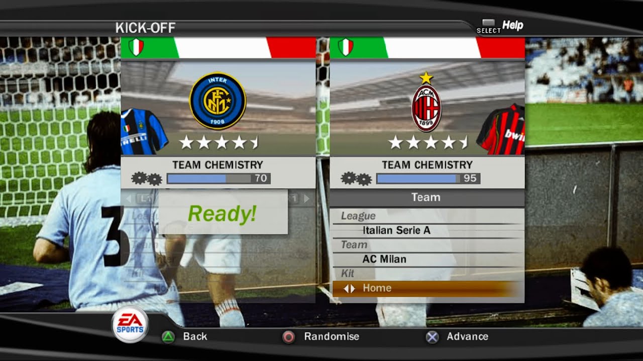 FIFA 07 (PS2) Gameplay - Inter Milan vs AC Milan - YouTube
