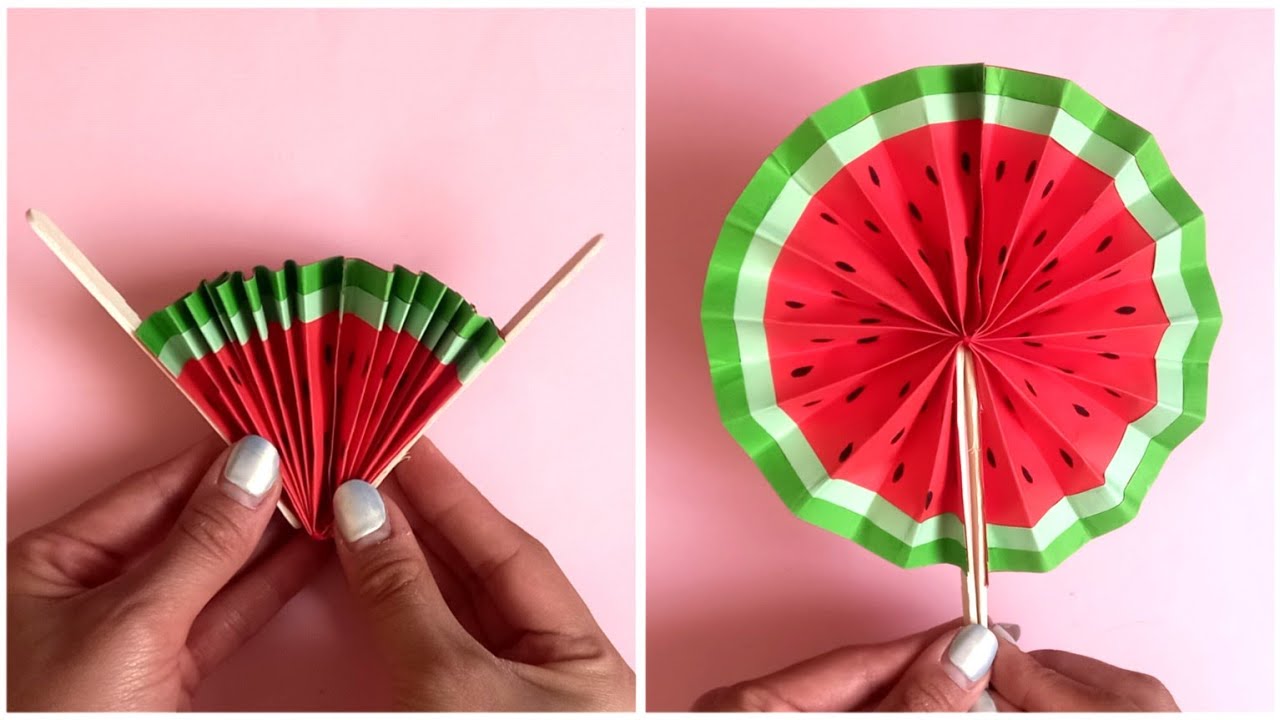 How To Make Paper Fan | DIY Paper Craft | Paper Fan - YouTube