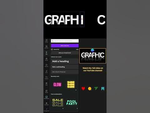 Creating an Overlapping Text Effect with a Reflection in Canva - Tutorial - YouTube