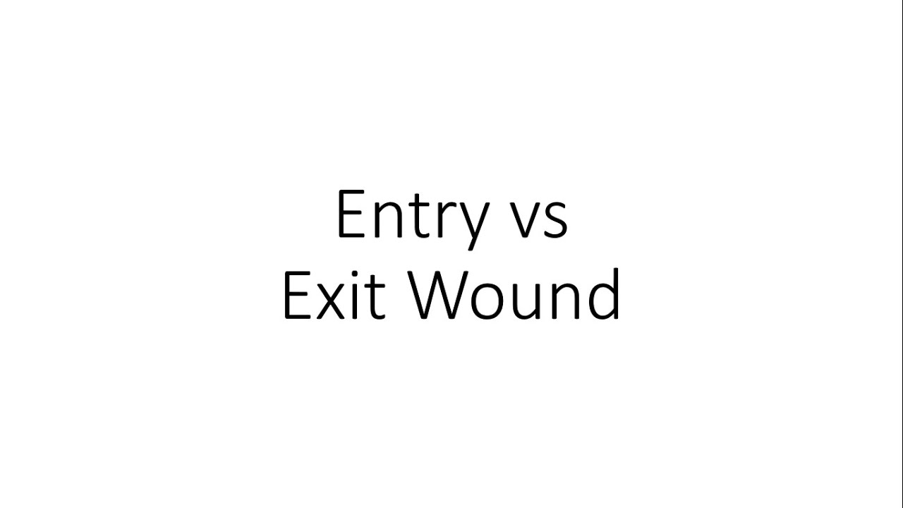 Entry vs Exit wound - Forensic Medicine (FMT) - YouTube