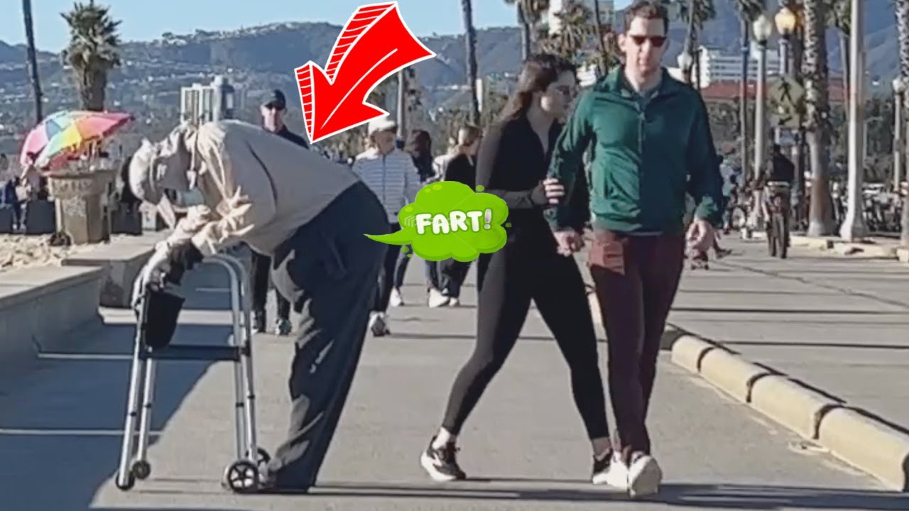Old Fat Man Farts On People At The Beach!! (Make Farts Great Again ...
