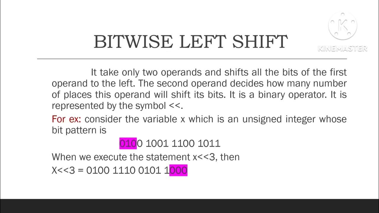 BITWISE OPERATORS PART 1 IN ENGLISH - YouTube