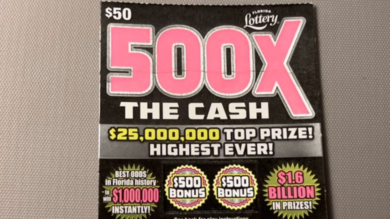 500X THE CASH SCRATCH OFF FROM THE FLORIDA LOTTERY - YouTube