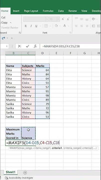 How to use the Excel MAXIFS Function - YouTube