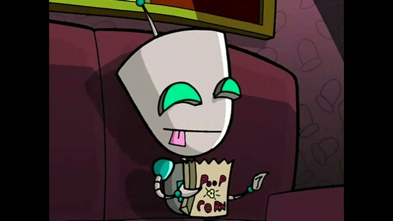 Gir eating raw popcorn ||Invader Zim|| - YouTube
