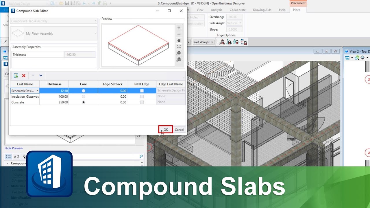 OpenBuildings Designer Update10 - Creating Compound Slabs - YouTube