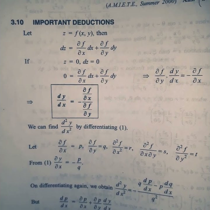 Important Deduction from total derivatives(change of variables) - YouTube
