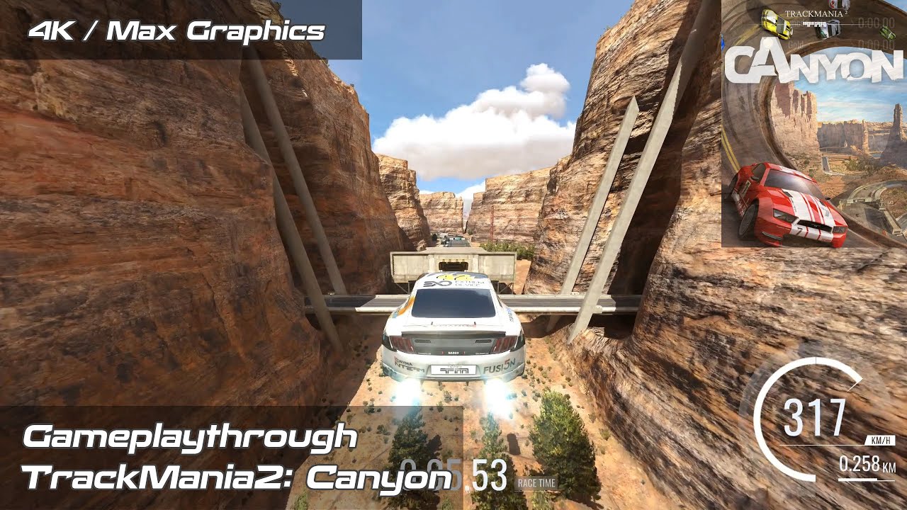 TrackMania 2: Canyon | Game Playthrough | Max Graphics - YouTube