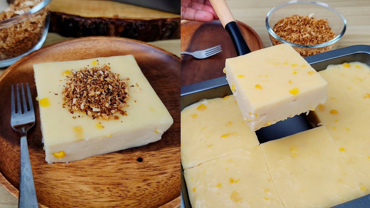 MAJA BLANCA with BUDBOD TOPPING | Mas Pinadali at Iwas Palpak na Maja ...