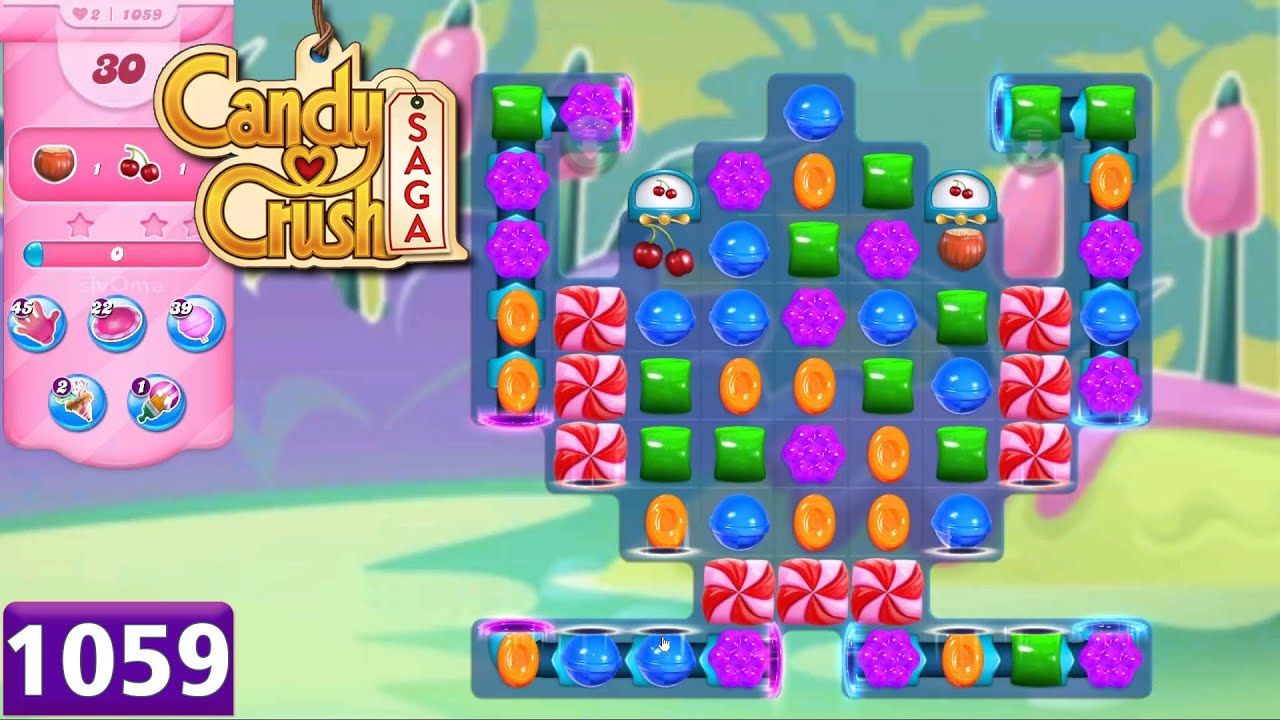 Candy Crush Saga Level-1059 [NO BOOSTER] FULL HD Game Play - YouTube
