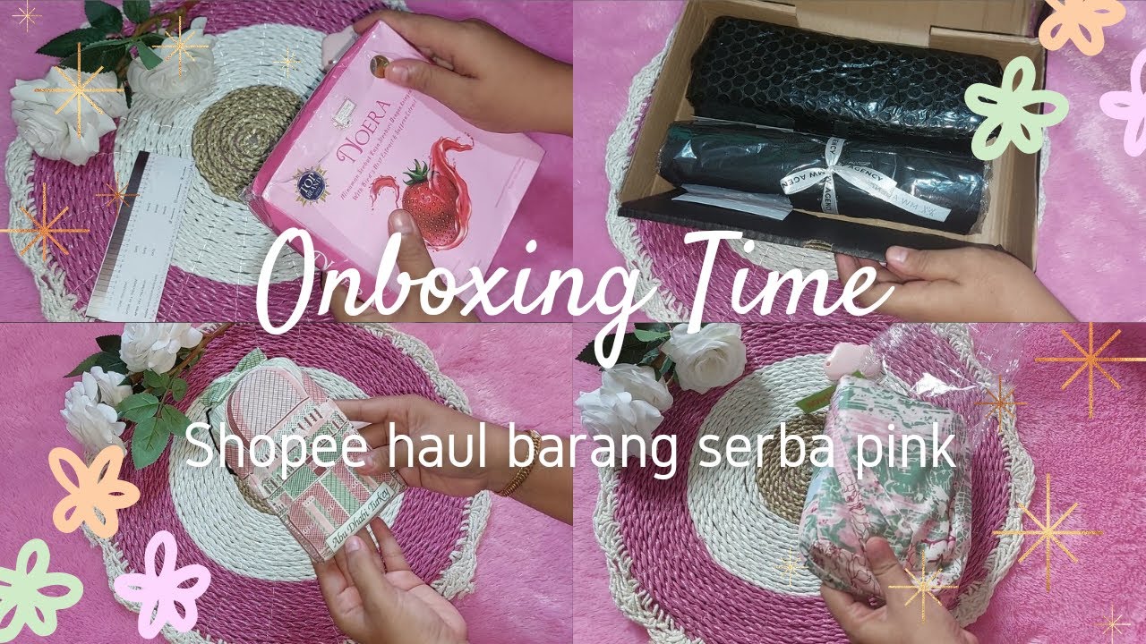 SHOPEE HAUL BARANG SERBA PINK | UNBOXING PAKET GRATIS DARI SHOPEE ...