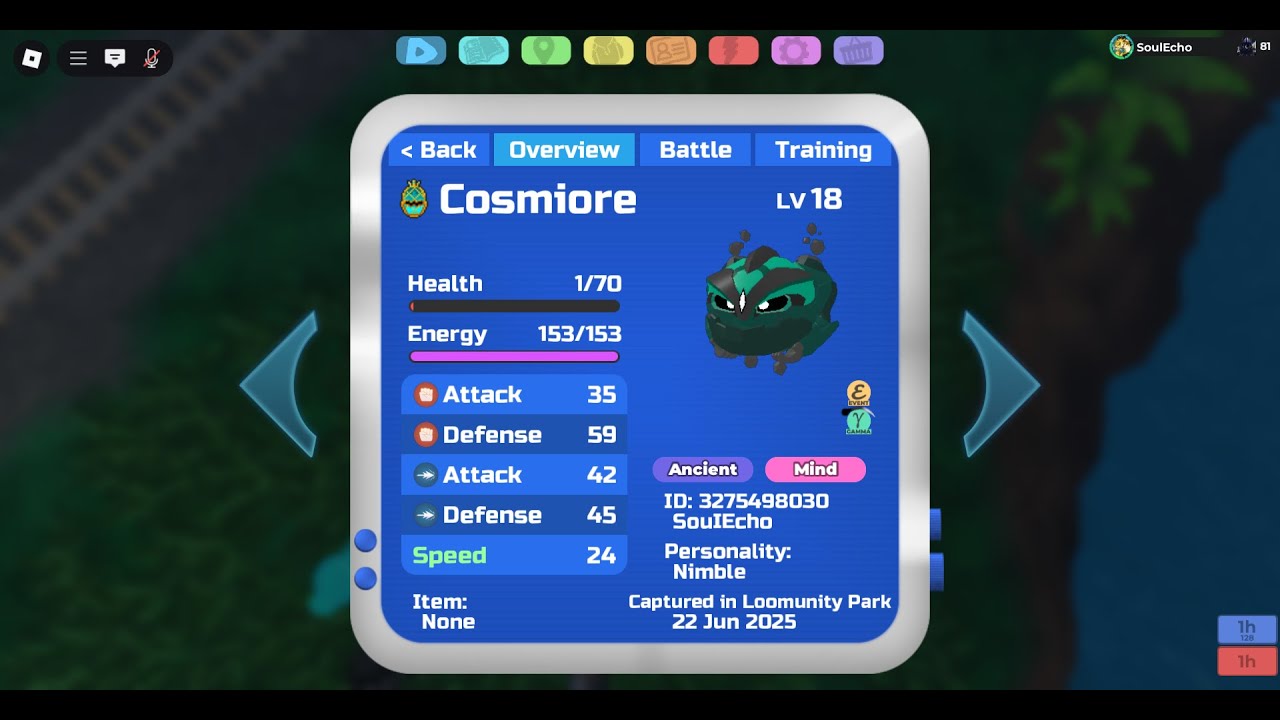 Gamma Cyan Cosmiore Loomian Legacy - YouTube