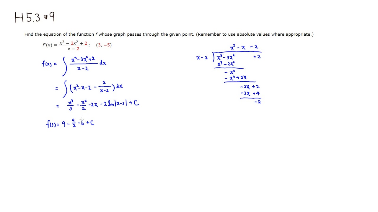 MTH 110 H5.3 #9 - YouTube