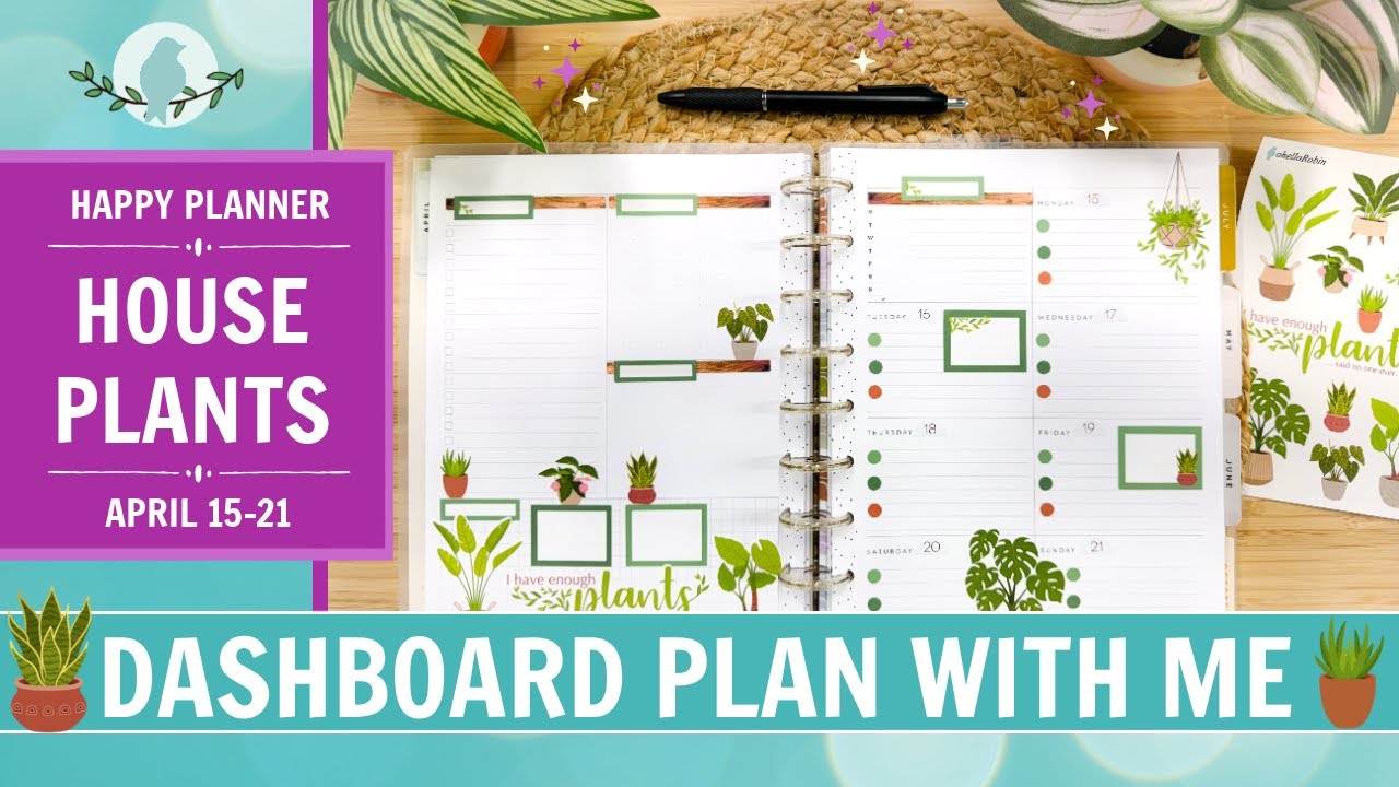 Dashboard Plan With Me | Houseplants | ohelloRobin Stickers | Happy ...