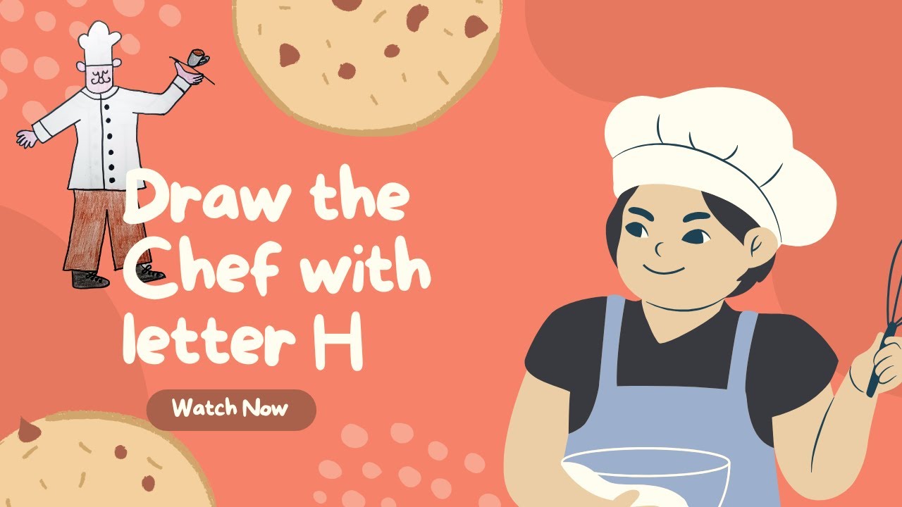 Learn to draw the Chef with letter H. - YouTube