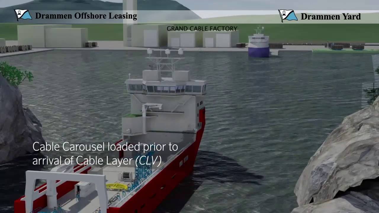Drammen Yard - Save time by skidding on preloaded cable carousel - YouTube