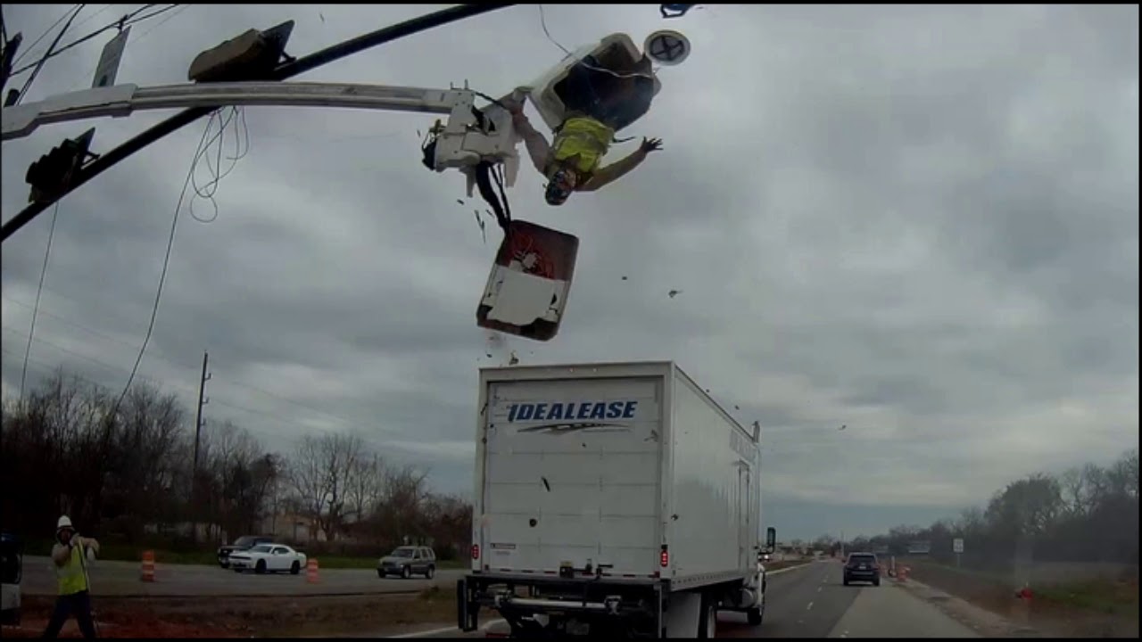 Worker Sent Flying as Semi-Truck Hits Elevated Platform Over Texas ...