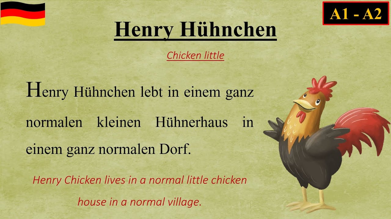 Learn German with stories | A1-A2 | Henry Hühnchen - YouTube