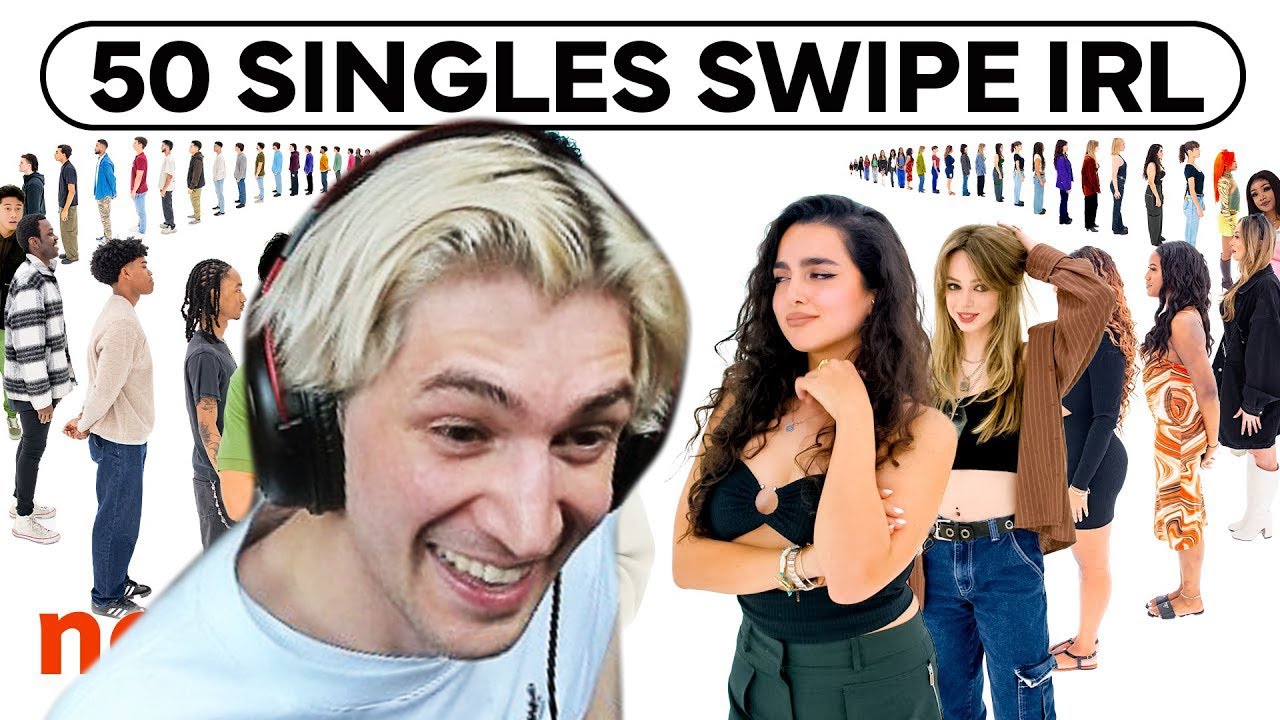 50 strangers swipe on each other | xQc Reacts - YouTube