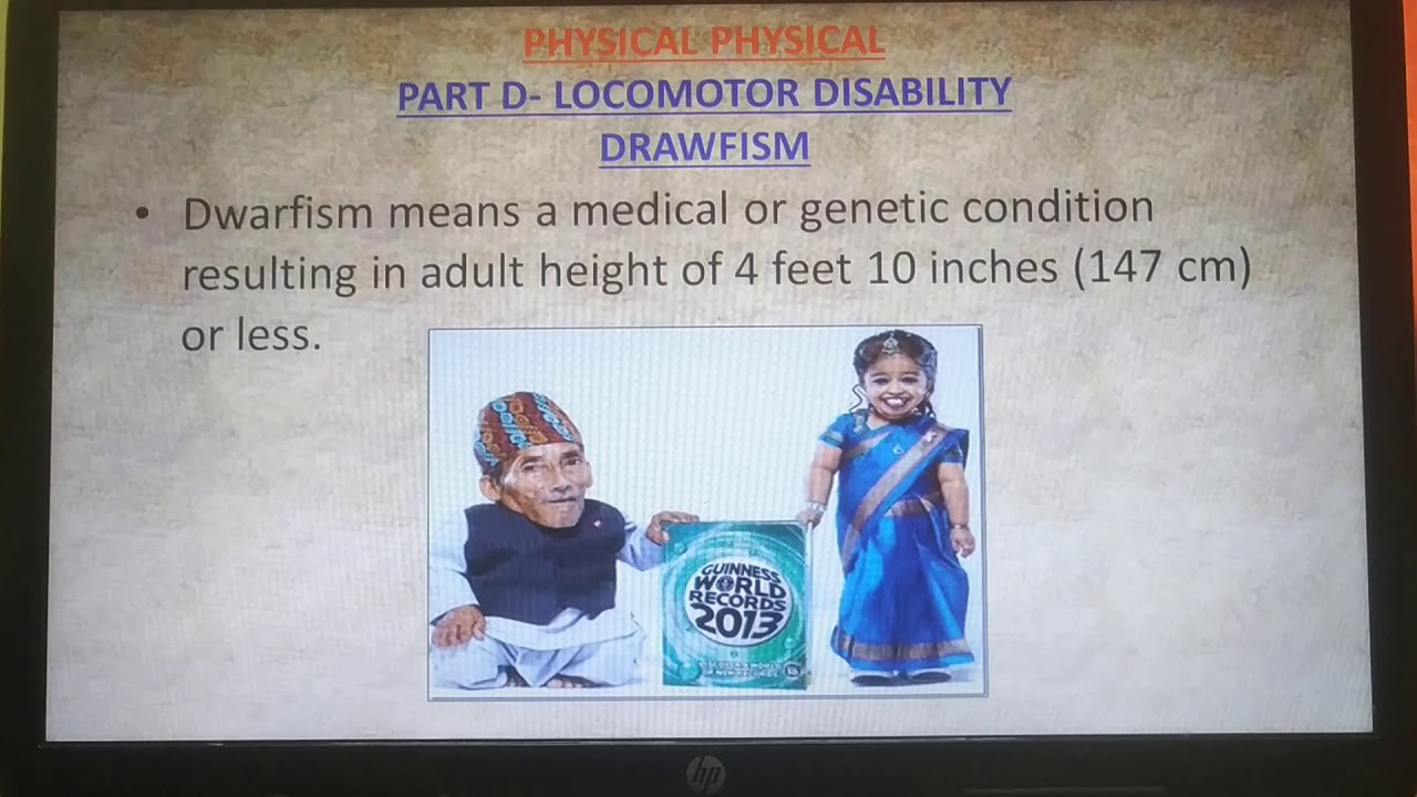 Types of Disabilities(RPWD ACT 2016) - YouTube