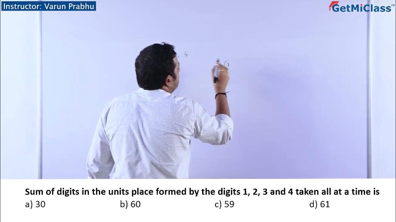 Unit Digit Sum of Multiples JEE 11th Maths Permutation and Combination - YouTube