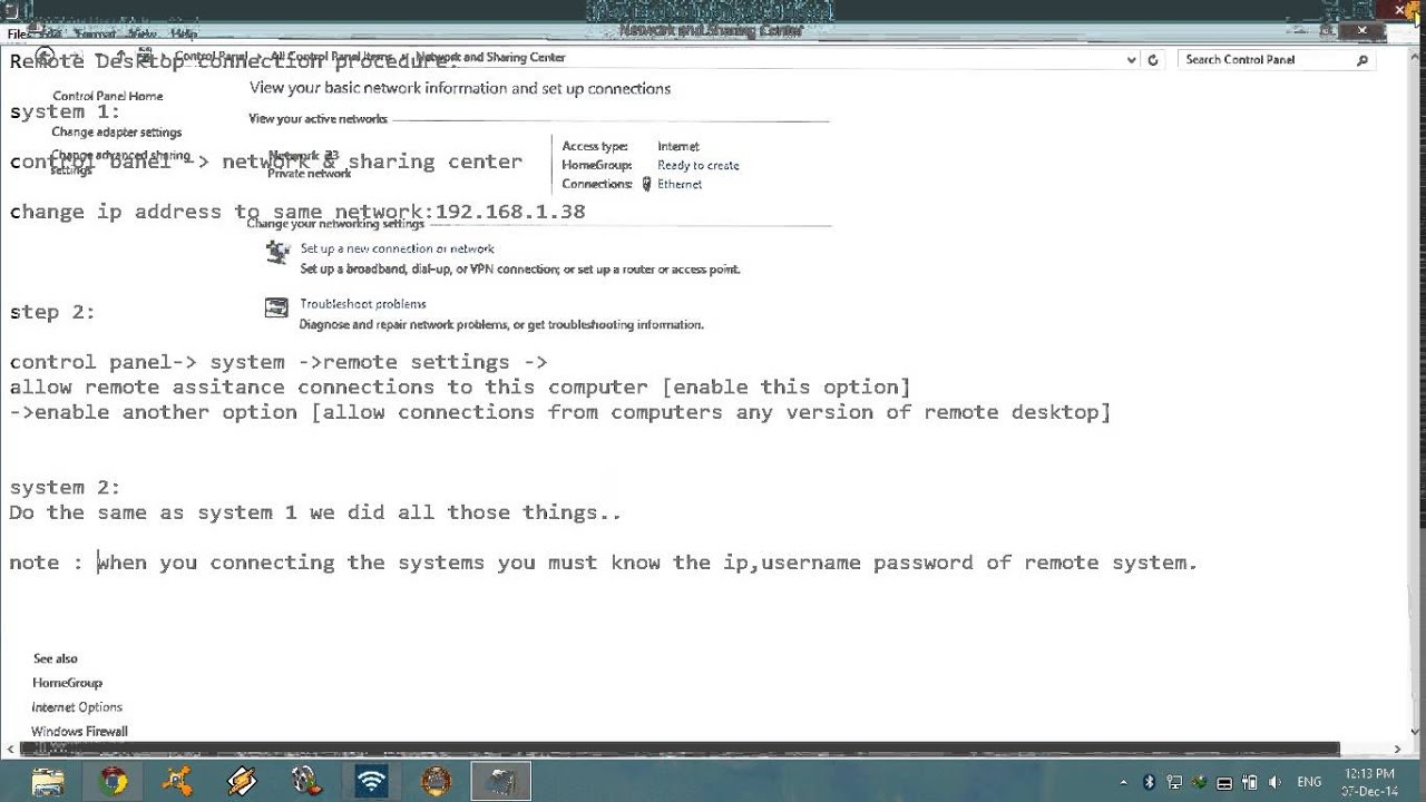 Steps to learn how to configure Remote Desktop Connection in Windows 8 ...