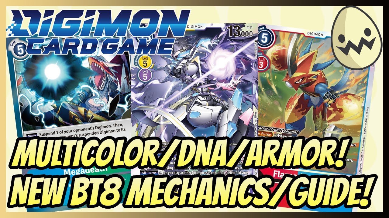 Digimon Card Game: Multicolor/DNA Digivolve/Armor! New BT8 Mechanics ...