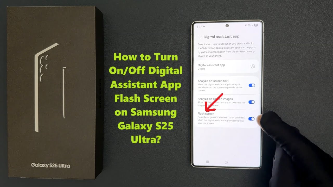 How to Turn On/Off Digital Assistant App Flash Screen on Samsung Galaxy ...