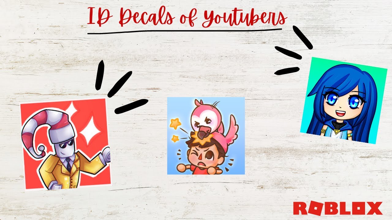 |ROBLOX| ID DECALS OF YOUTUBERS - YouTube