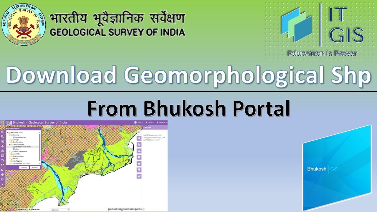 Download Geomorphological Shapefile of India || Bhukosh || Geological ...