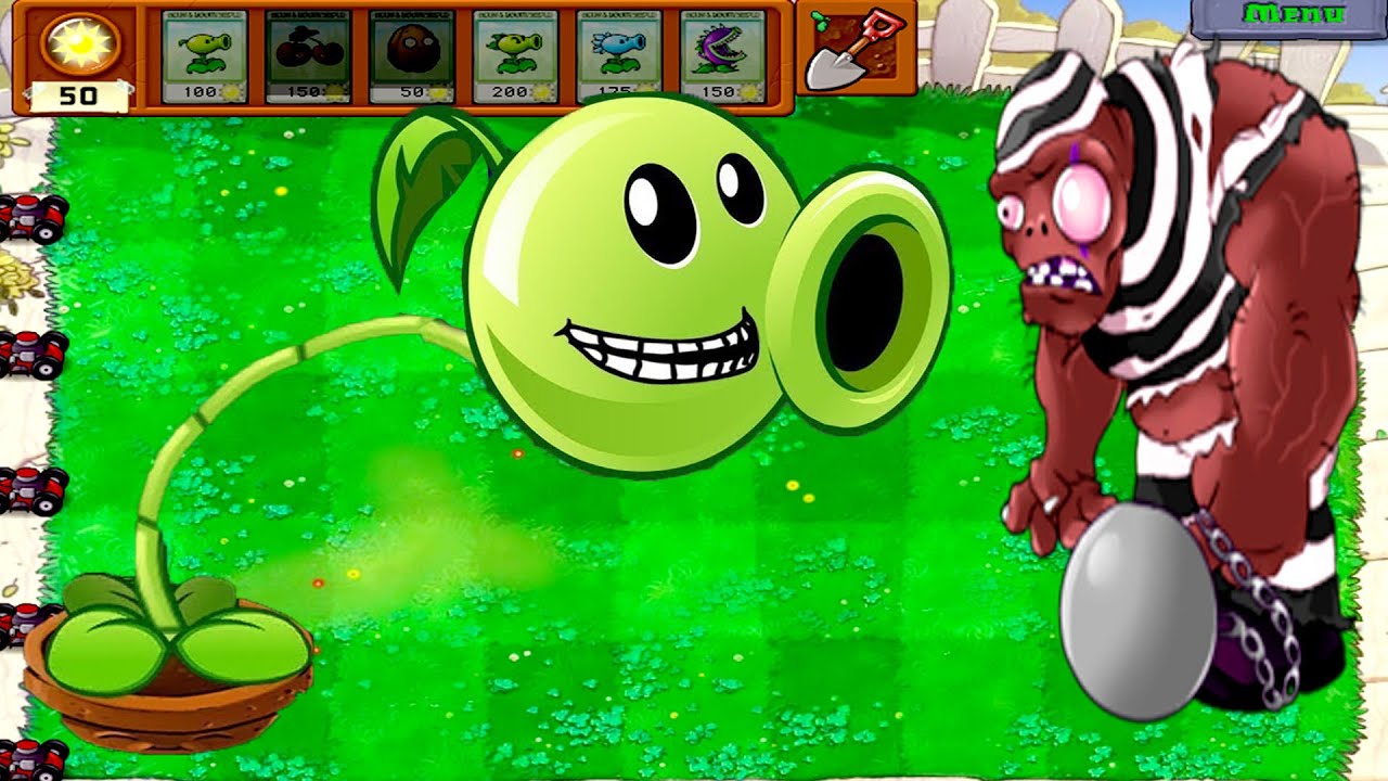 Team Peashooter and Threepeater vs Snow Pea vs Gargantuar Plants Vs ...