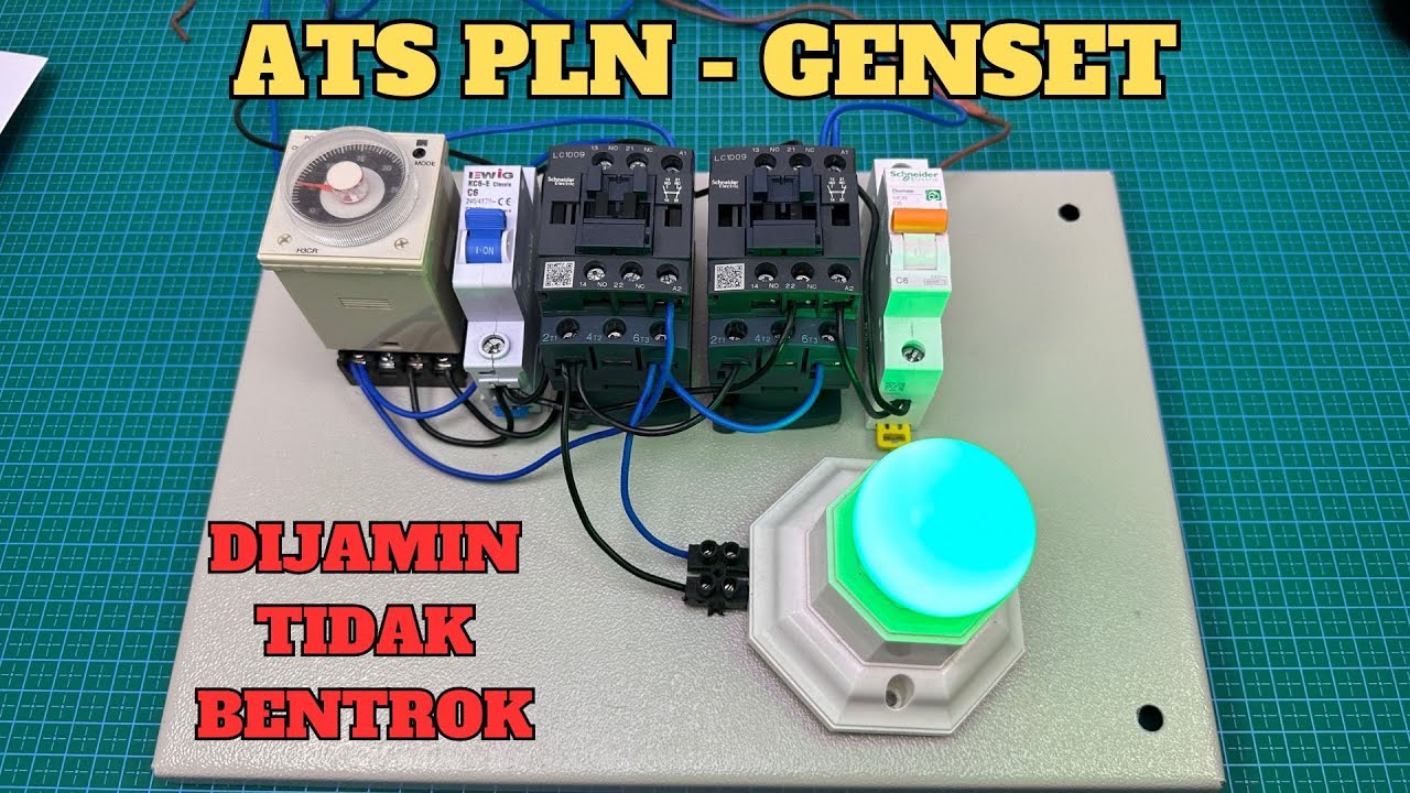 CARA KERJA ATS AUTOMATIC TRANSFER SWITCH PLN GENSET DENGAN JEDA TIMER ...