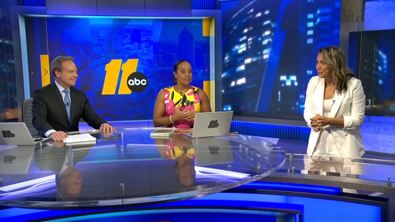ABC News' Ginger Zee joins ABC11 in studio - YouTube