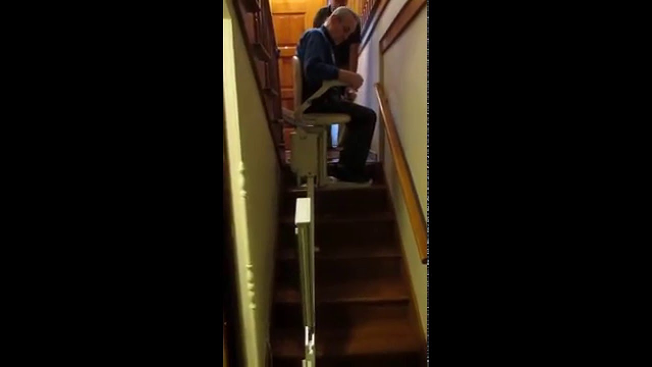 Acorn 180 curved stair lift by American Pride - YouTube