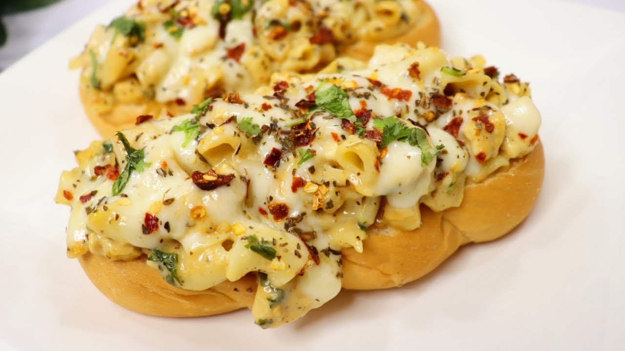 Unique Chicken Sandwich Recipe | Chicken Pasta Sandwich Recipe | Easy ...