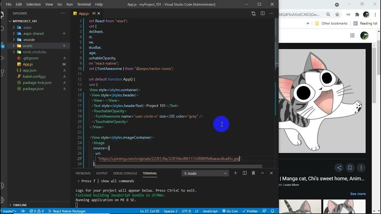 ReactNative101 Part20 TouchableOpacity onPress alert - YouTube