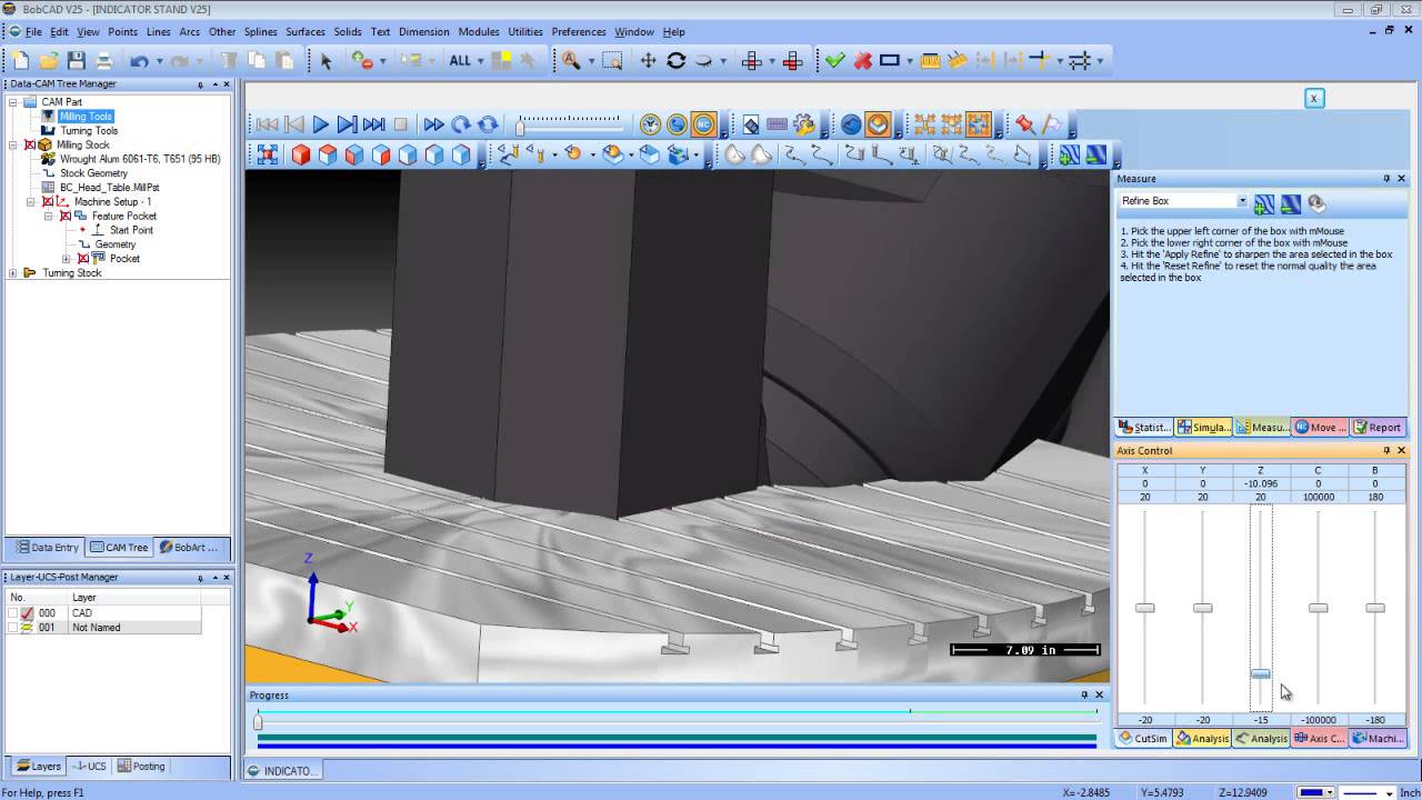 BobCAD-CAM 5 Axis Head Table Nutating Machine Configuration - YouTube